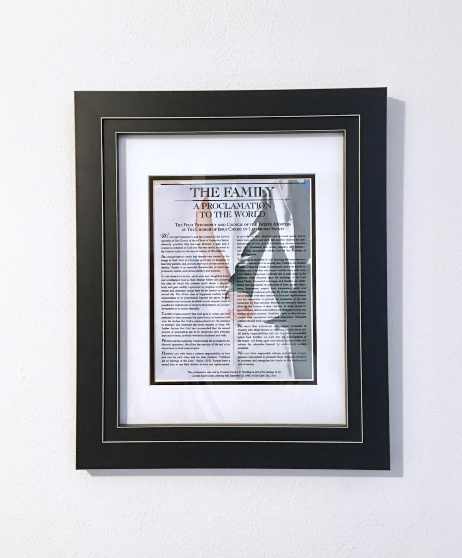 Family Proclamation Poster - Proclamation to the World With Custom ...