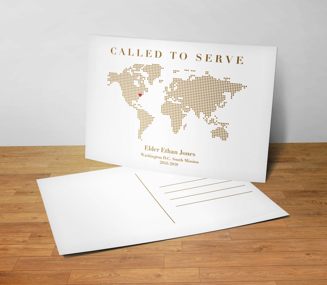 Custom Missionary Map Postcard- Missionary Stationary-missionary Gift ...
