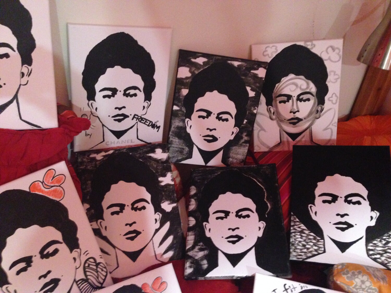 Frida Stencil Original Painting - Etsy