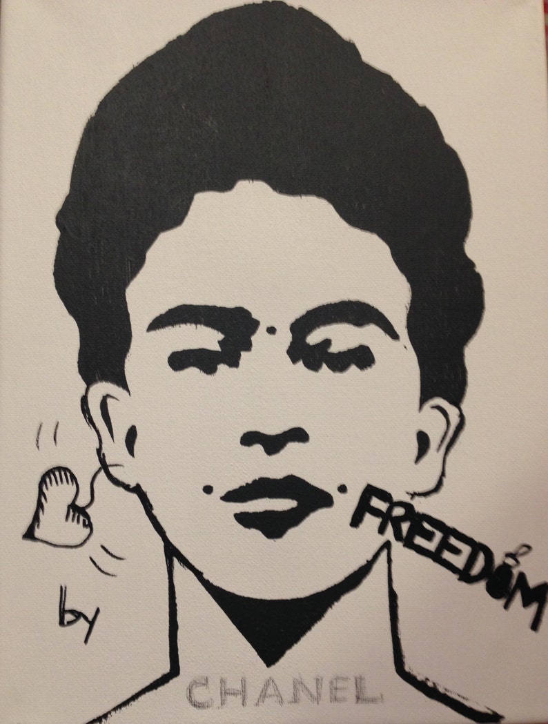 Frida Stencil Original Painting - Etsy