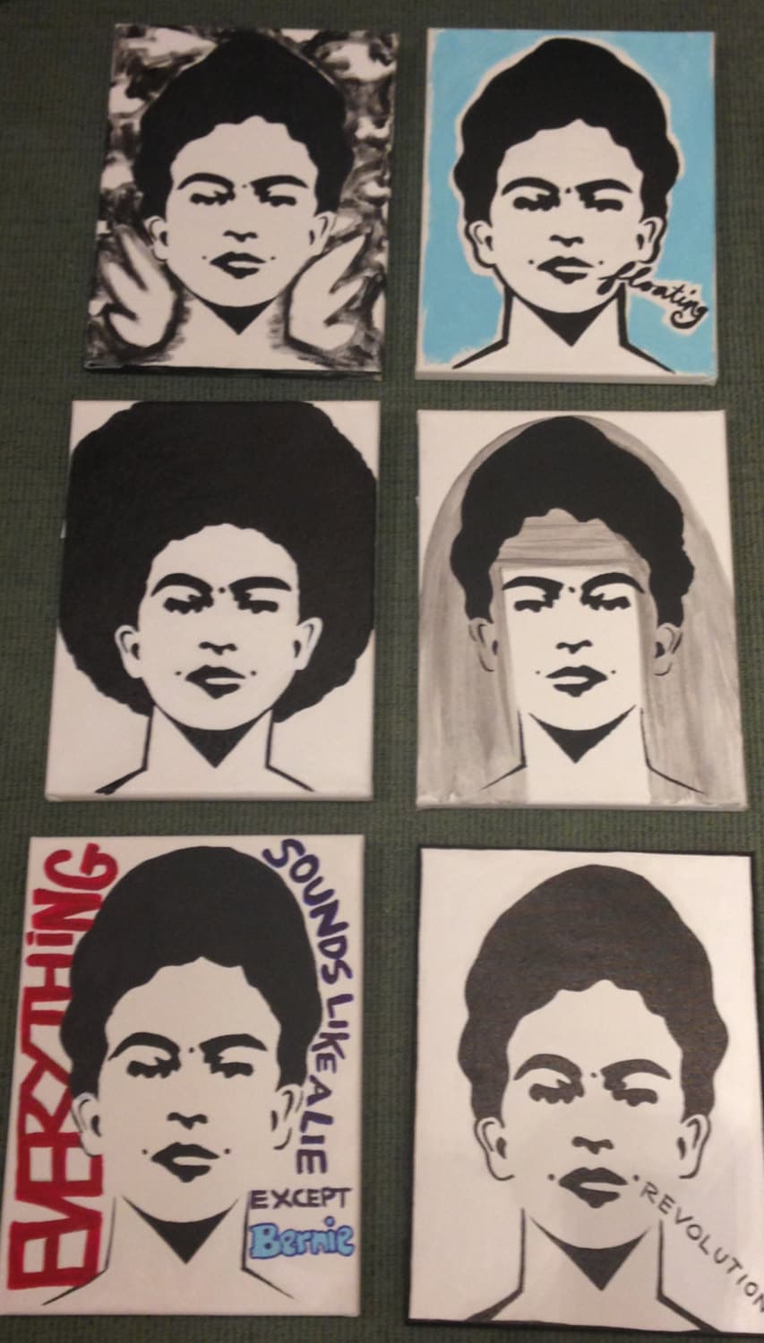 Frida Stencil Original Painting - Etsy
