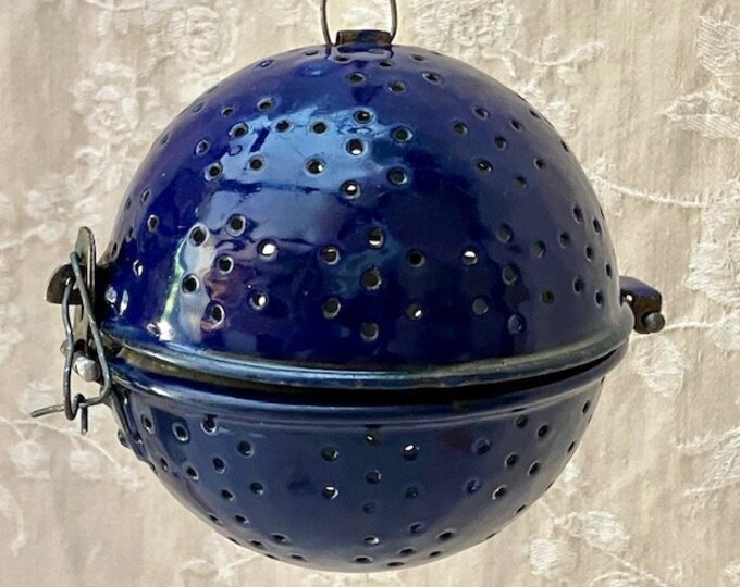 Fabulous Rarest Cobalt Blue RICE BALL / Herb French Cooking Countryfarm ...