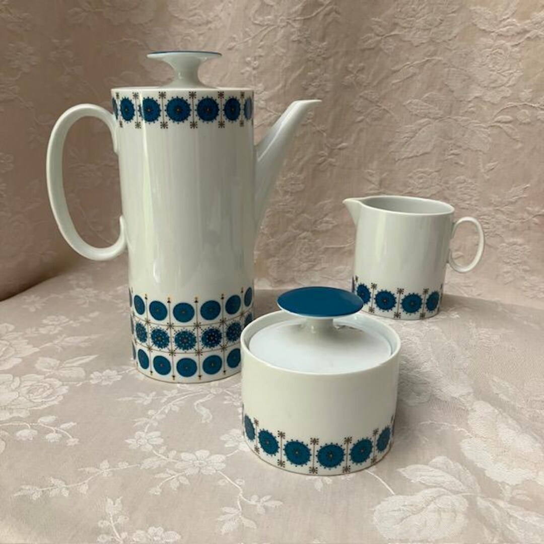 Vintage 60-70s Porcelain COFFEE SET Thomas GERMANY Graphic Design ...