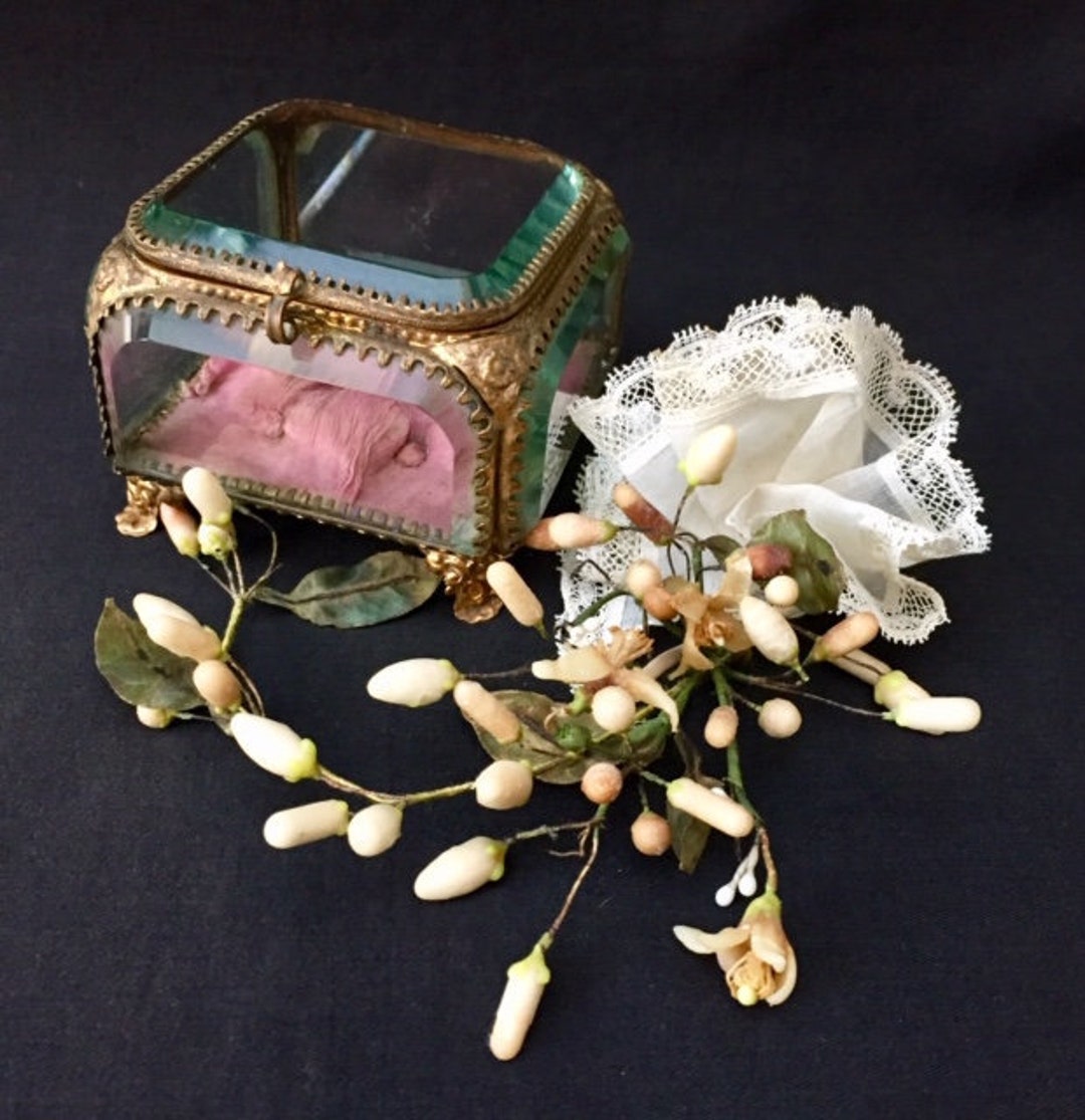 Gorgeous Antique French Victorian Era BEVELED Glass Wedding/jewelry ...