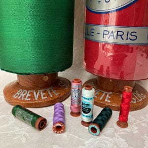 Fab 15.75"H Vtg French GiANT CoLLECTABLE FACTiCE Dummy THREAD SPOOL ...