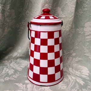 Large 1920-30s French ENAMELWARE MILKPOT Milk Carrier Bright - Etsy