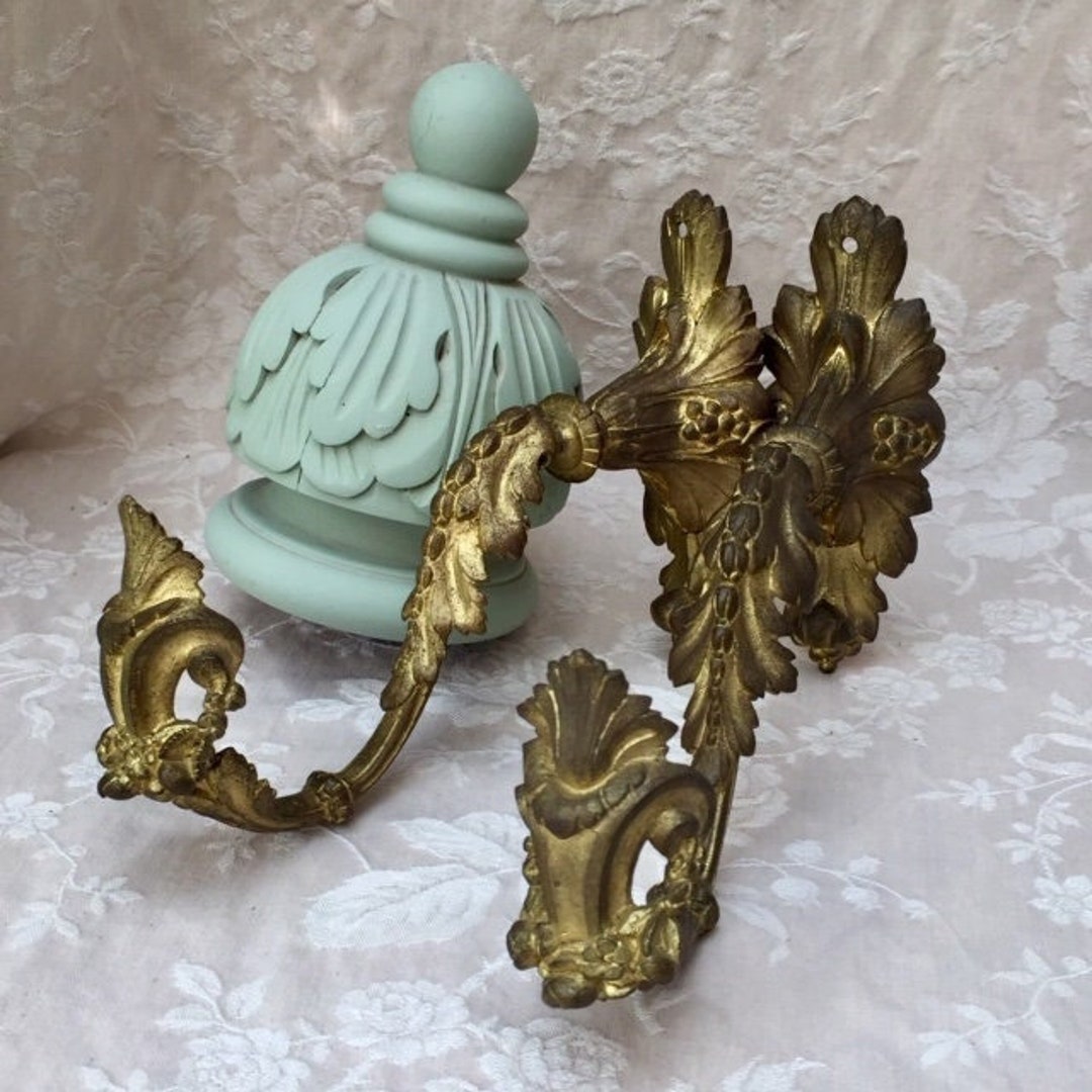 Antique Original Pair Rococo Baroque Gilt BRONZE Hanging Coat & Hat or ...