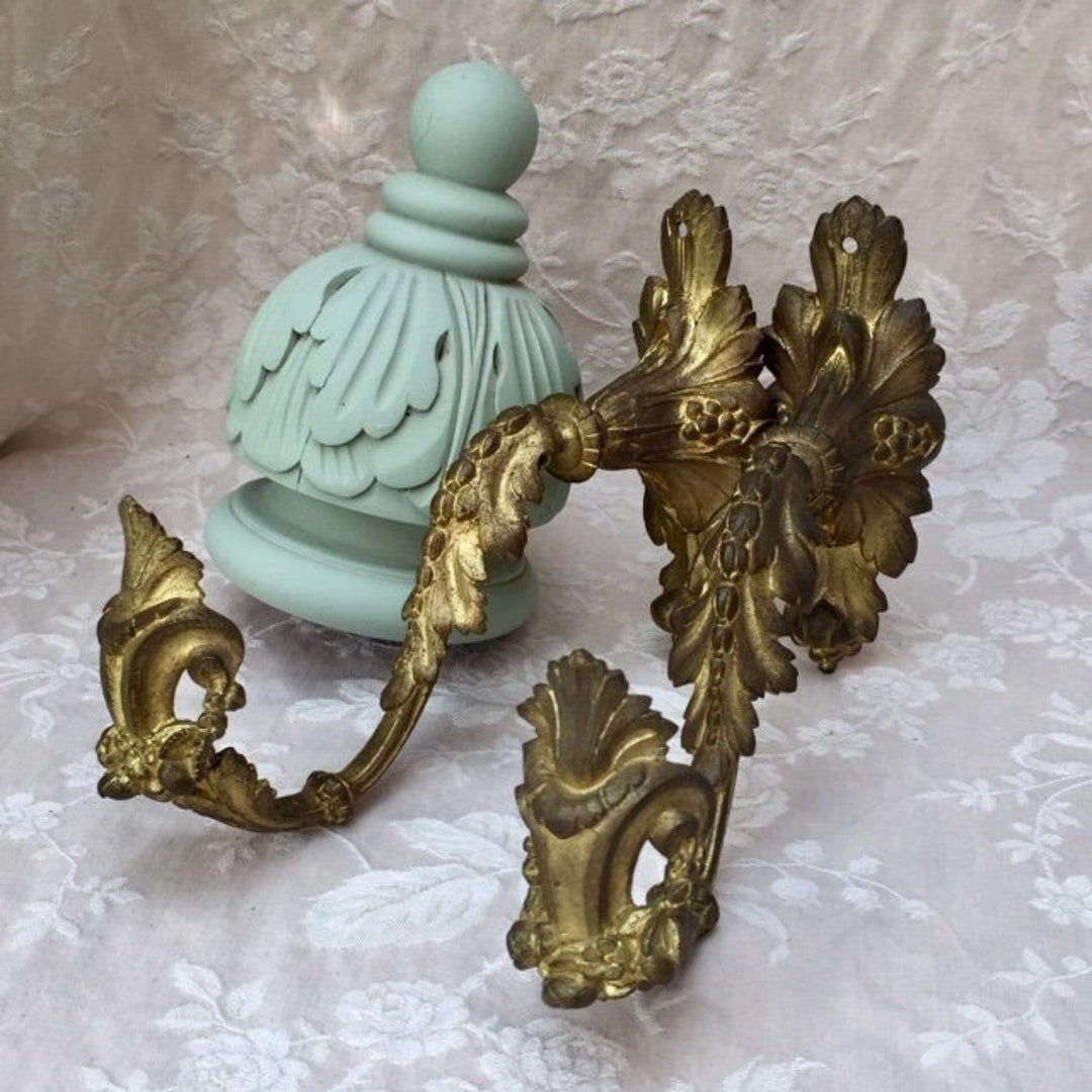 Antique Original Pair Rococo Baroque Gilt BRONZE Hanging Coat & Hat or ...