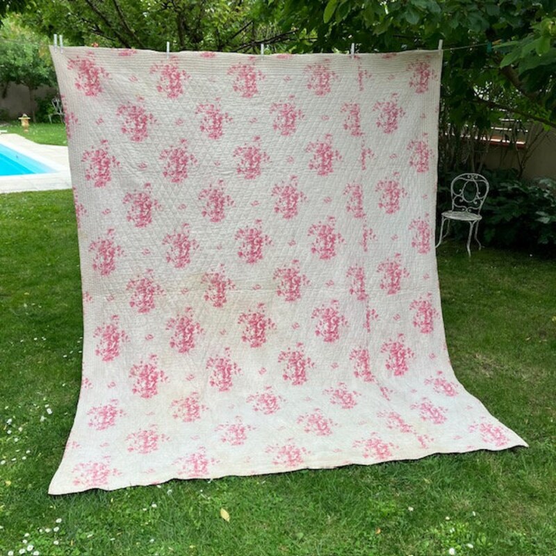 French Boutis Quilt - Etsy