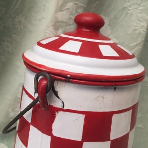 Large 1920-30s French ENAMELWARE MILKPOT Milk Carrier Bright - Etsy