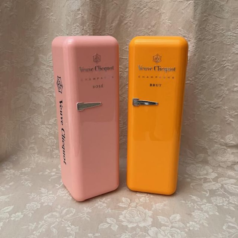 French Champagne Veuve-clicquot Bottle Box Insulated ORANGE Case Fridge ...