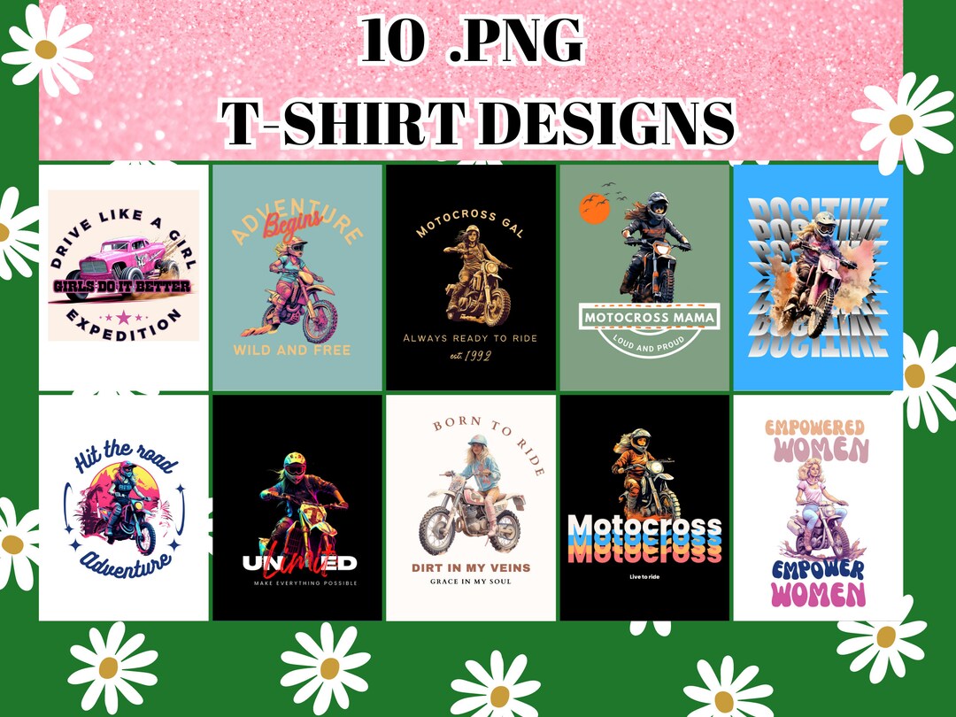 10 .png Motocross Bulk Designs - Etsy