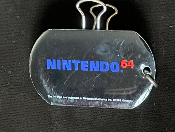 Rare Vintage Nintendo 64 Key Fob, N64 Dog Tag style K… - Gem