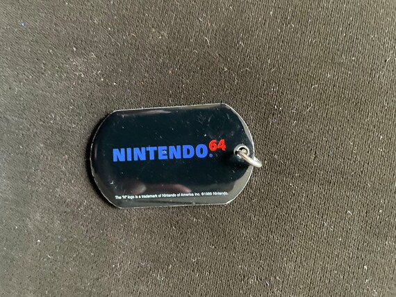 Rare Vintage Nintendo 64 Key Fob, N64 Dog Tag style K… - Gem