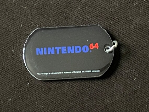 Rare Vintage Nintendo 64 Key Fob, N64 Dog Tag style K… - Gem