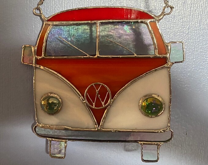 Stained Glass VW Bus Suncatcher - Etsy