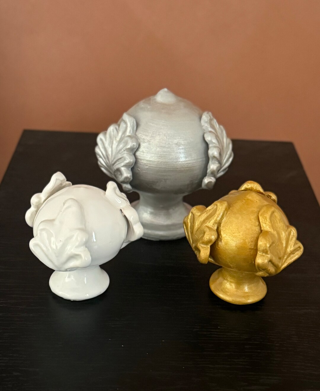 Apulian Pumi in Set, Puglia Ceramics, Lucky Charm, Silver Pumo, Gold ...