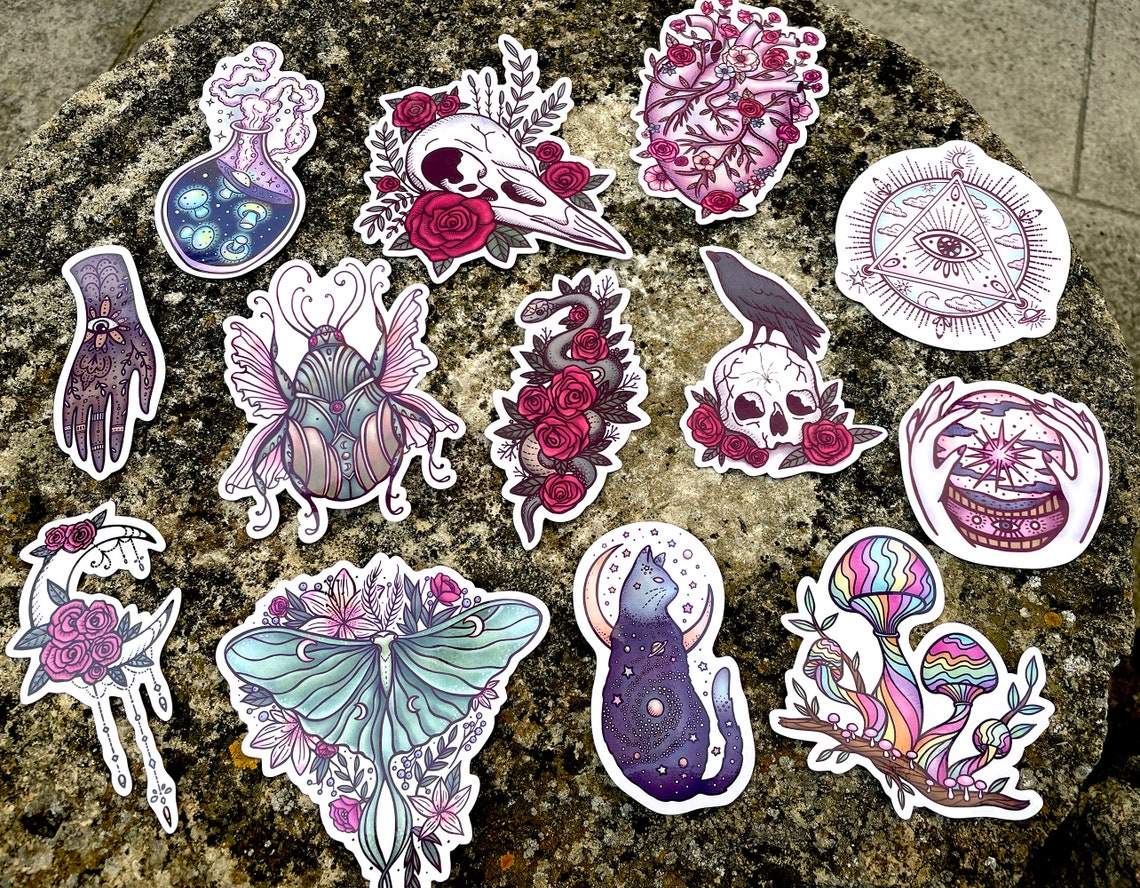 Rose and Snake Vinyl Sticker Vinyl Decal Collectible - Etsy