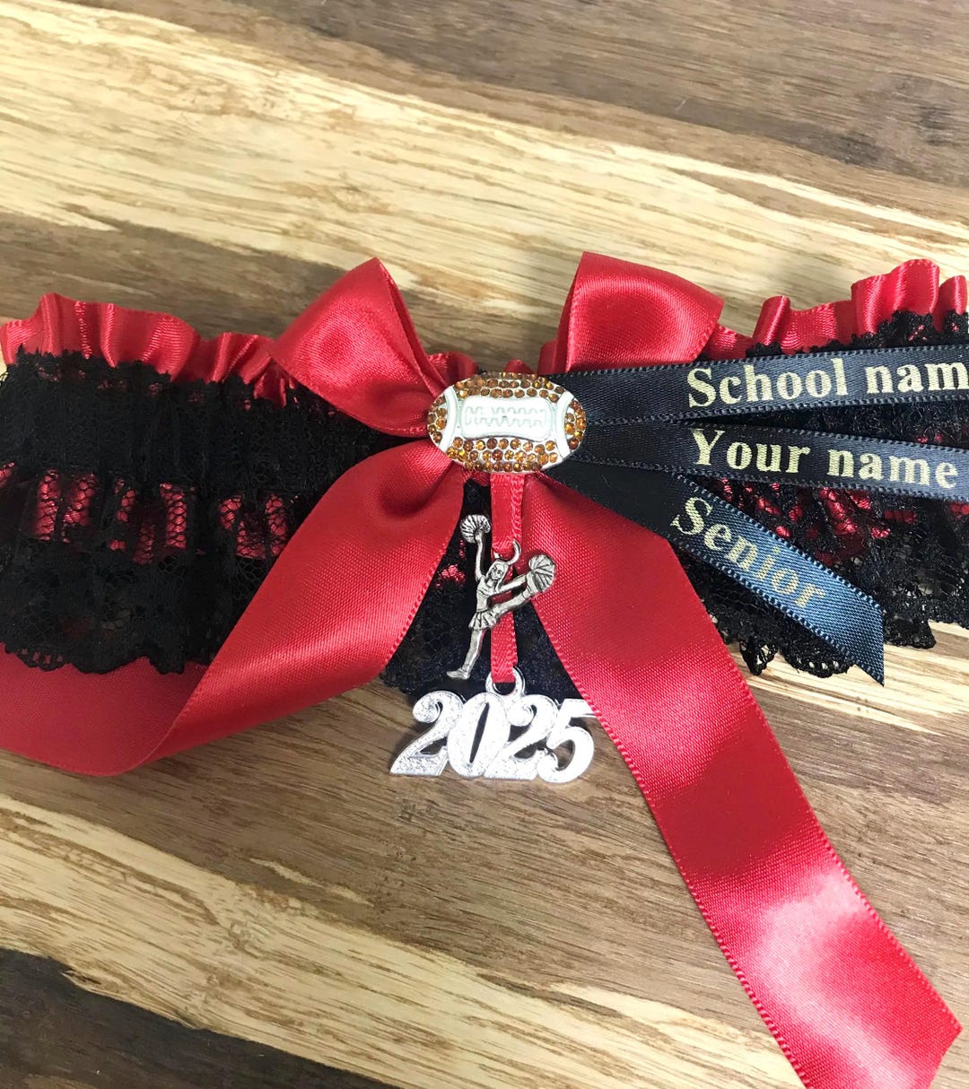 Lace Custom Cheer Garter. Cheerleading Garters. - Etsy