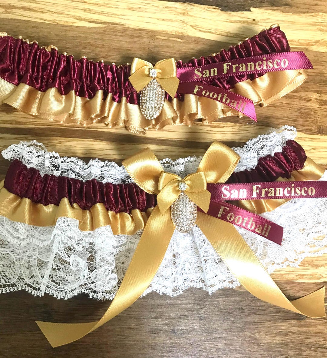 San Francisco Inspired Sports Garters. Sports Garters for Bride ...