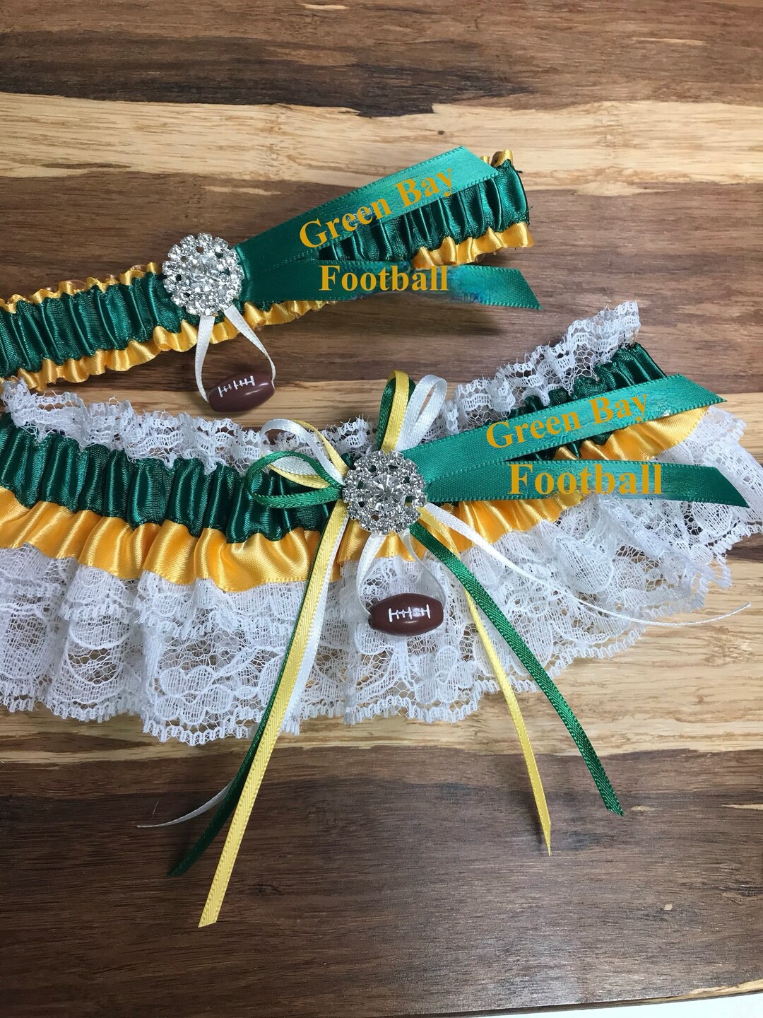 Green Bay Sports Garter Set, Sports Garter Set/team Garter Set/custom ...