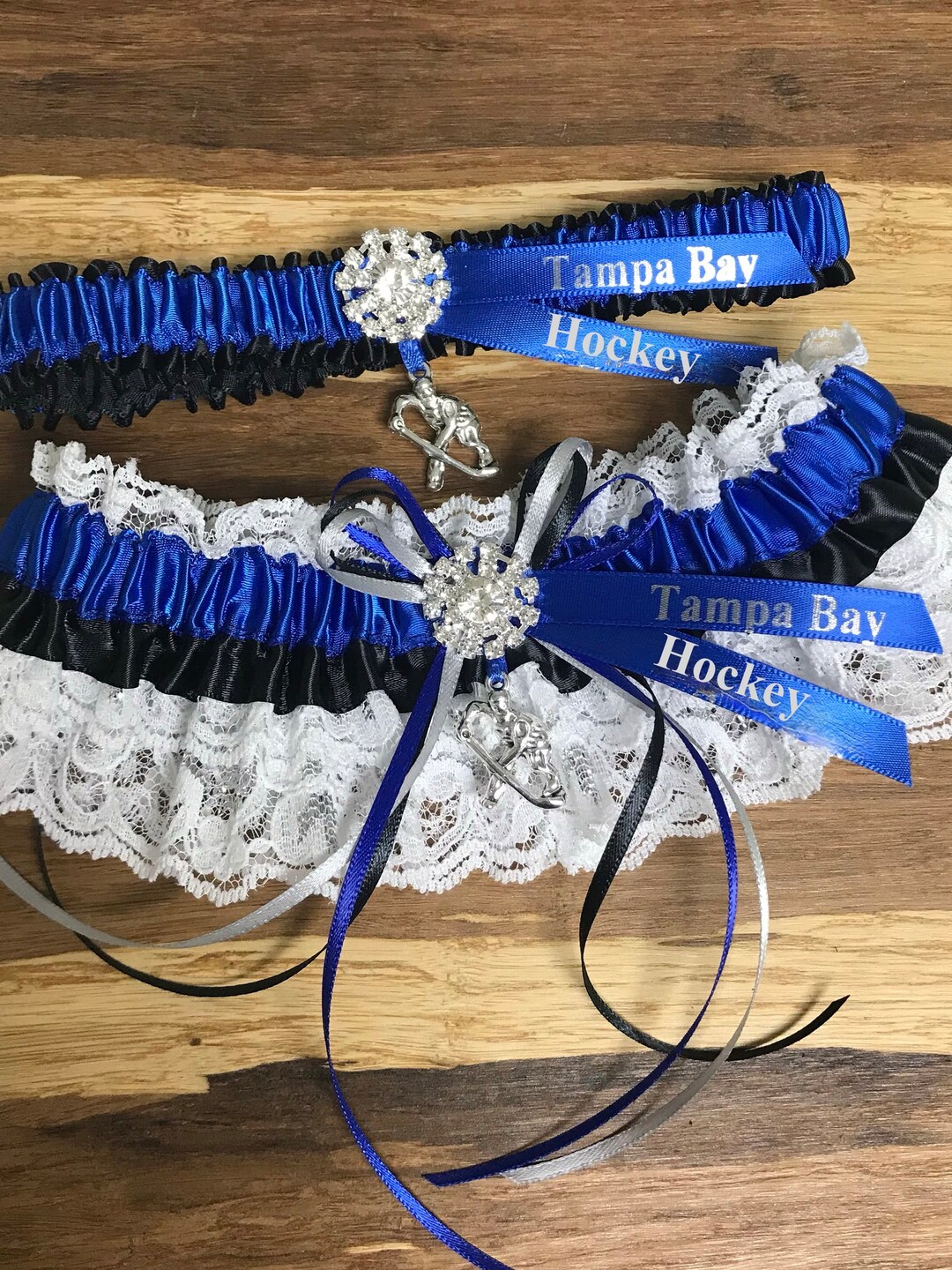 Tampa Bay Hockey Garter Set. Ice Hockey Garters. Sports Garters. - Etsy