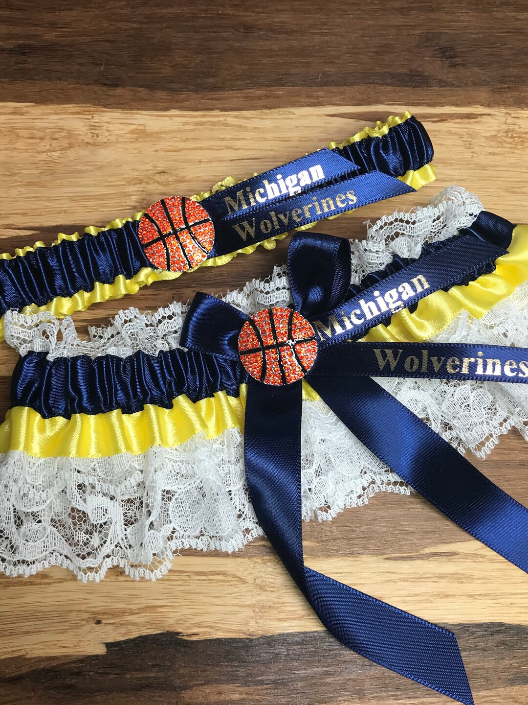 Basketball Garters. Michigan Wolverines Inspired Basketball Garter Set ...