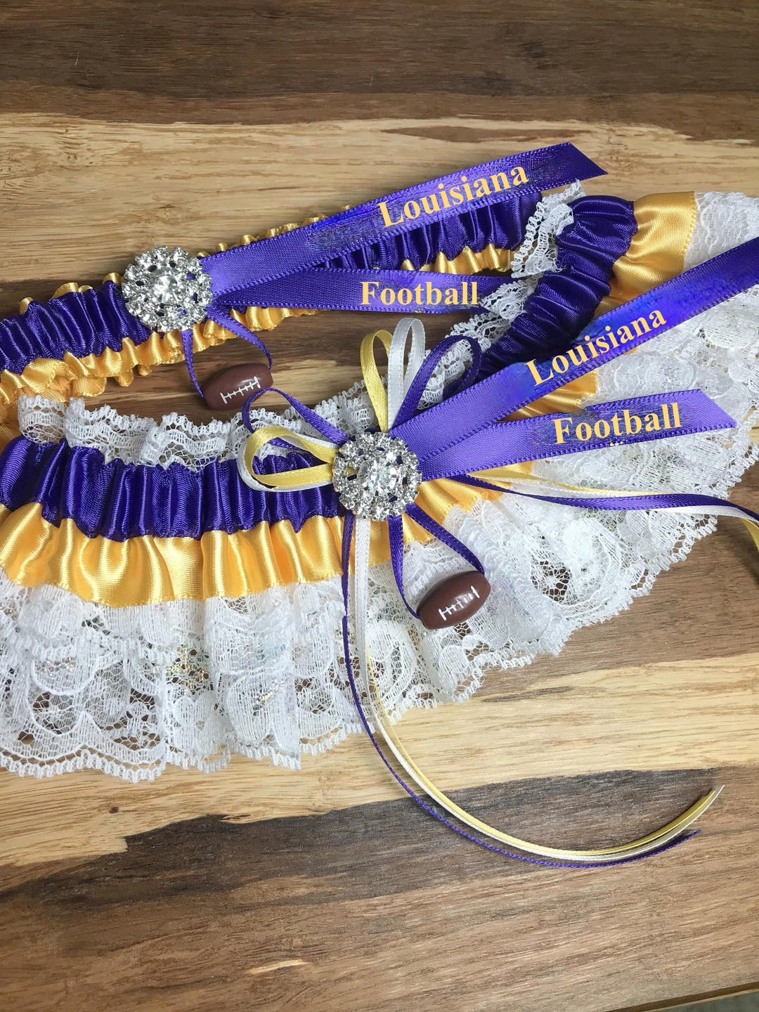 Louisiana Football Garters. Football Garters. Sports Garters. - Etsy