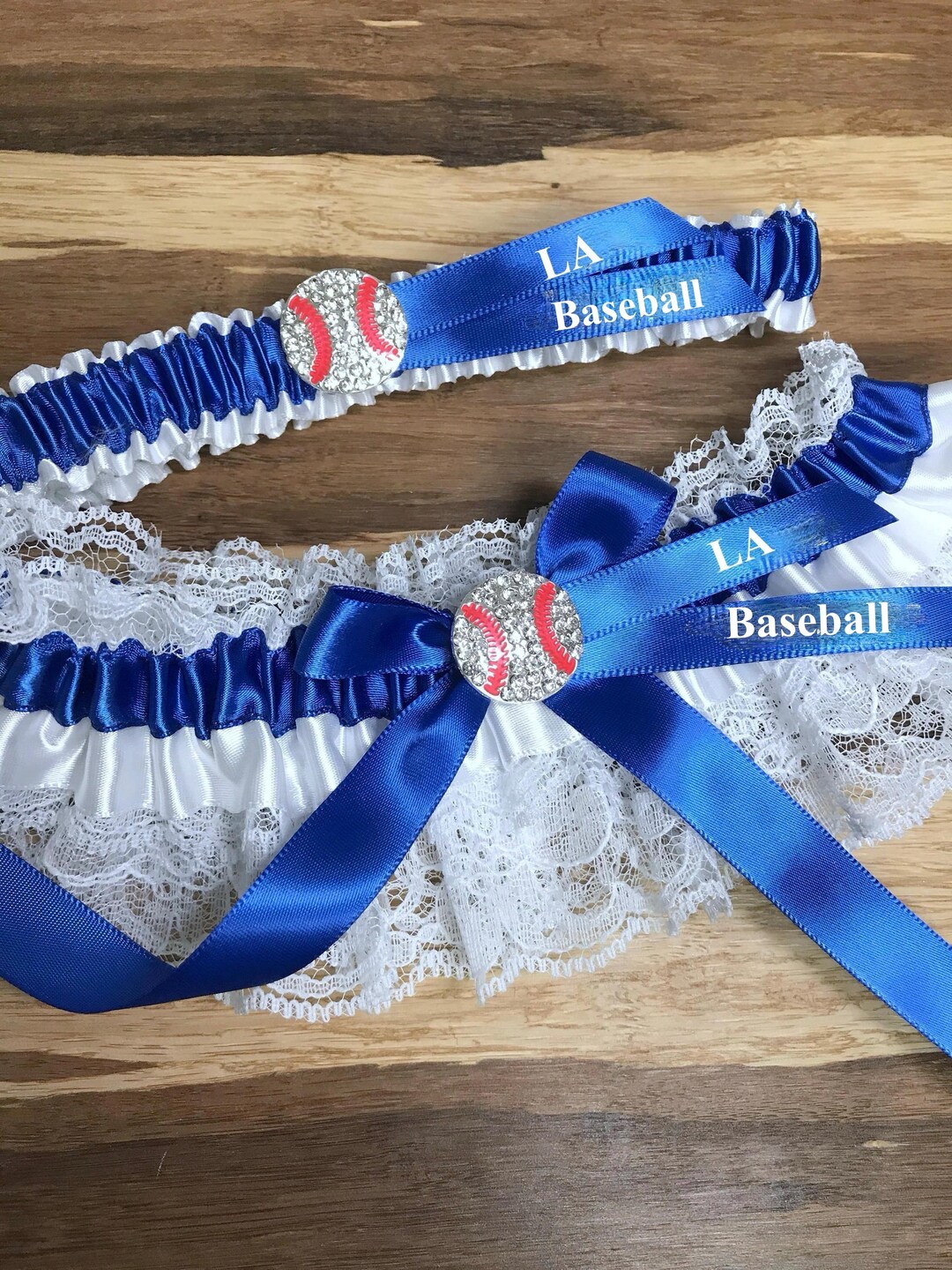 LA Baseball Garter Set. Baseball Garters. Sports Garters. - Etsy