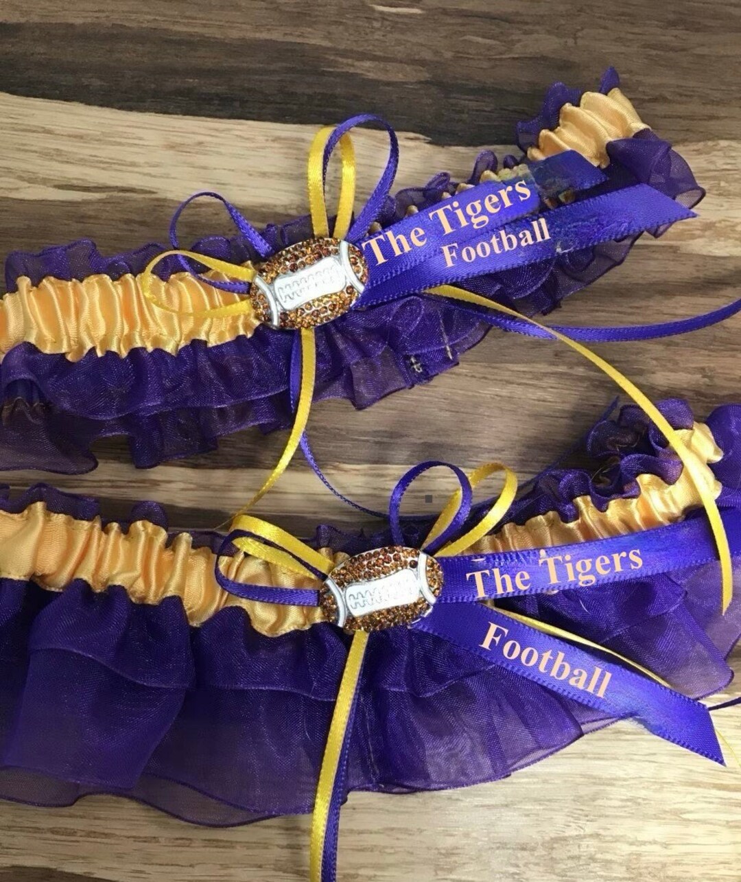 The Tigers Football Garter Set. Football Garters. Sports Garters. - Etsy