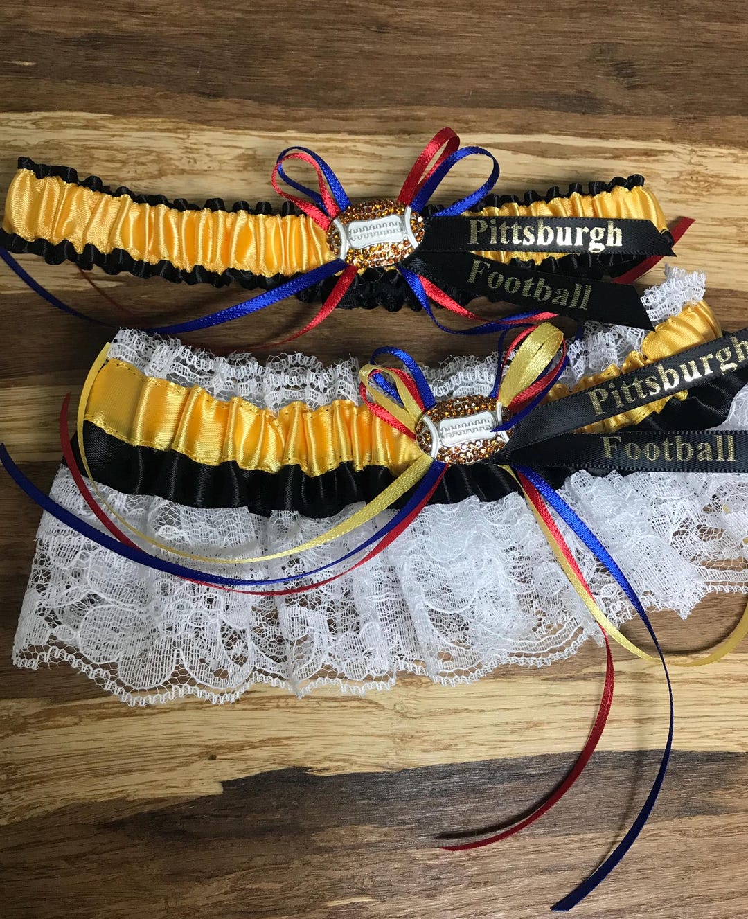 Pittsburgh Wedding Garters. Sports Garters. Sports Garter Set - Etsy
