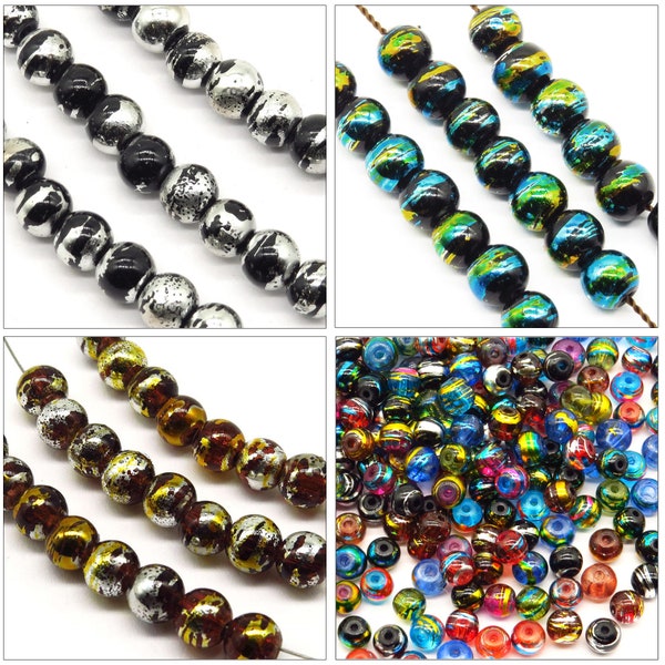 Gold Glass Beads - Etsy