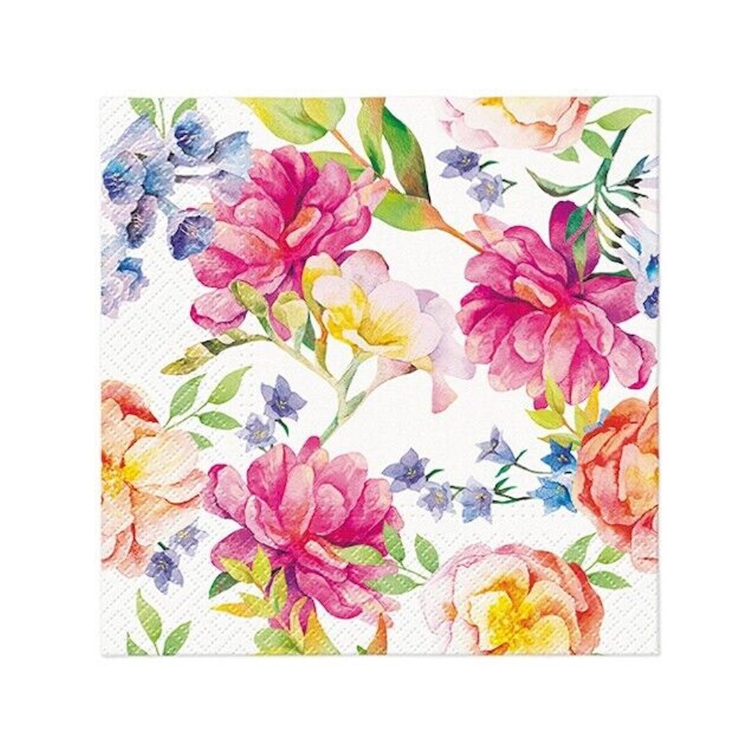 Flowers Spring Paper Napkins | Decoupage Napkins | TWO Individual Paper ...