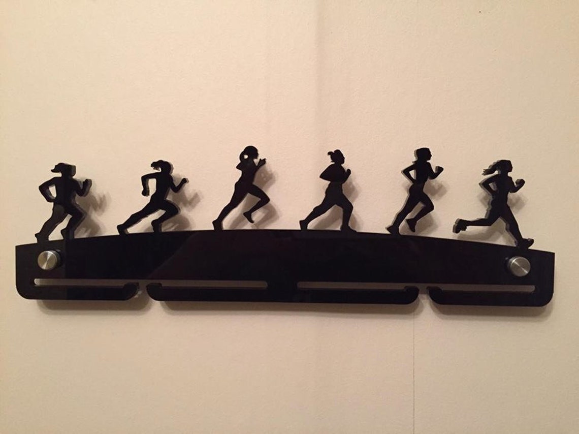Acrylic Running Medal hanger single tier 325mm wide | Etsy