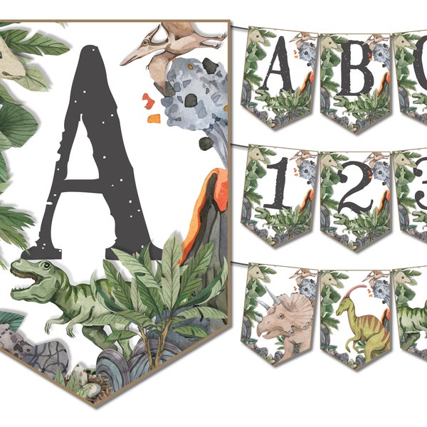 Dinosaur Banner - Etsy