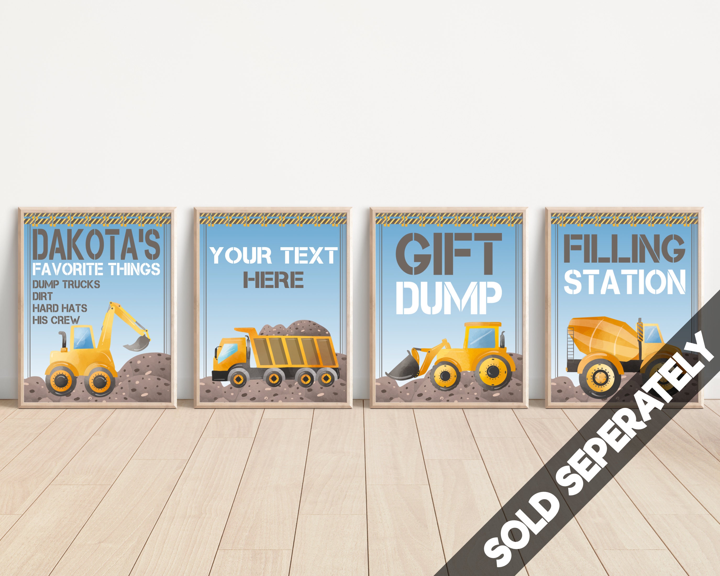 Editable Construction Party Poster, Welcome Sign Construction Birthday ...