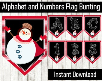 Snowman Winter Alphabet - Etsy