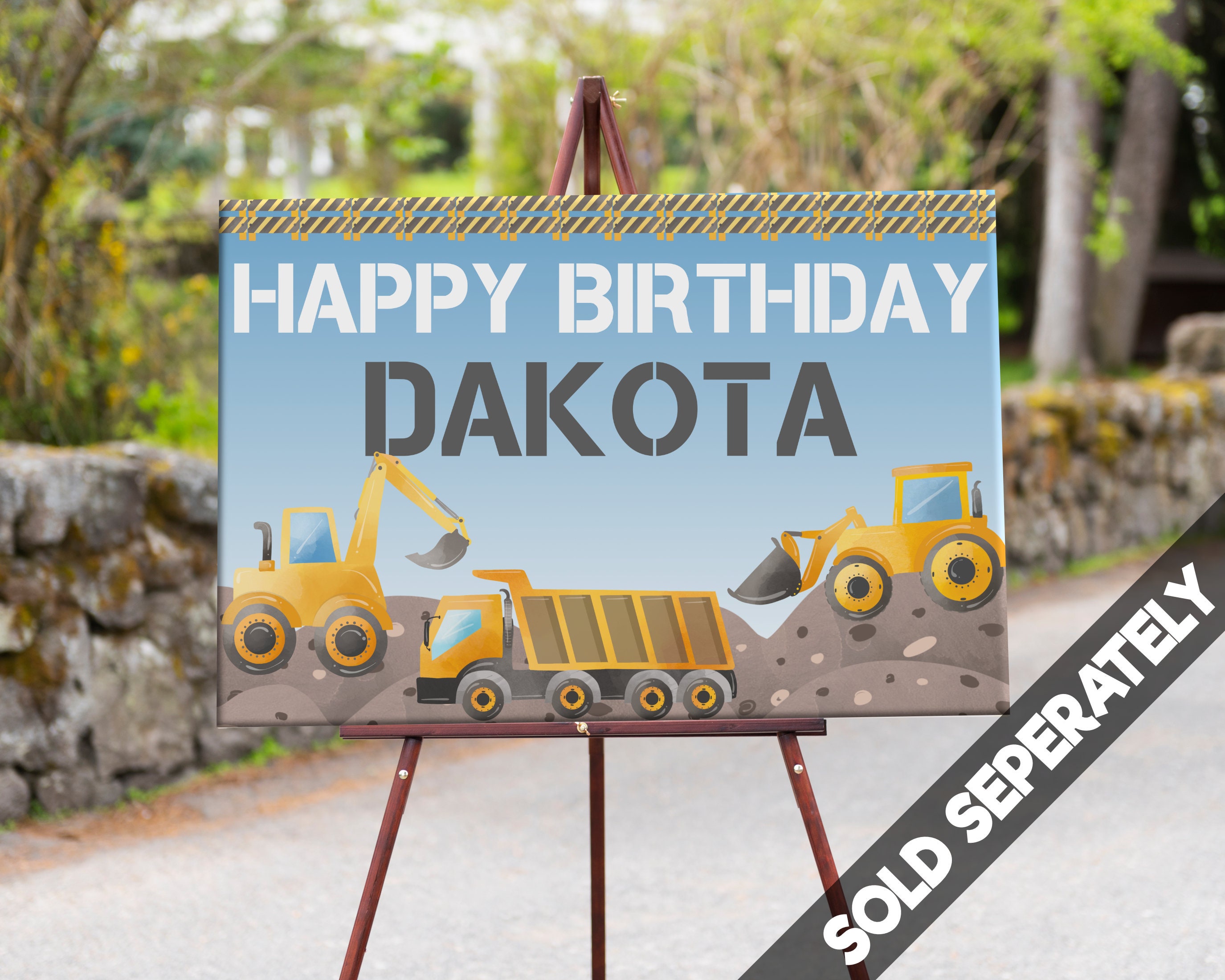 Editable Construction Cake Topper, Construction Birthday Party ...