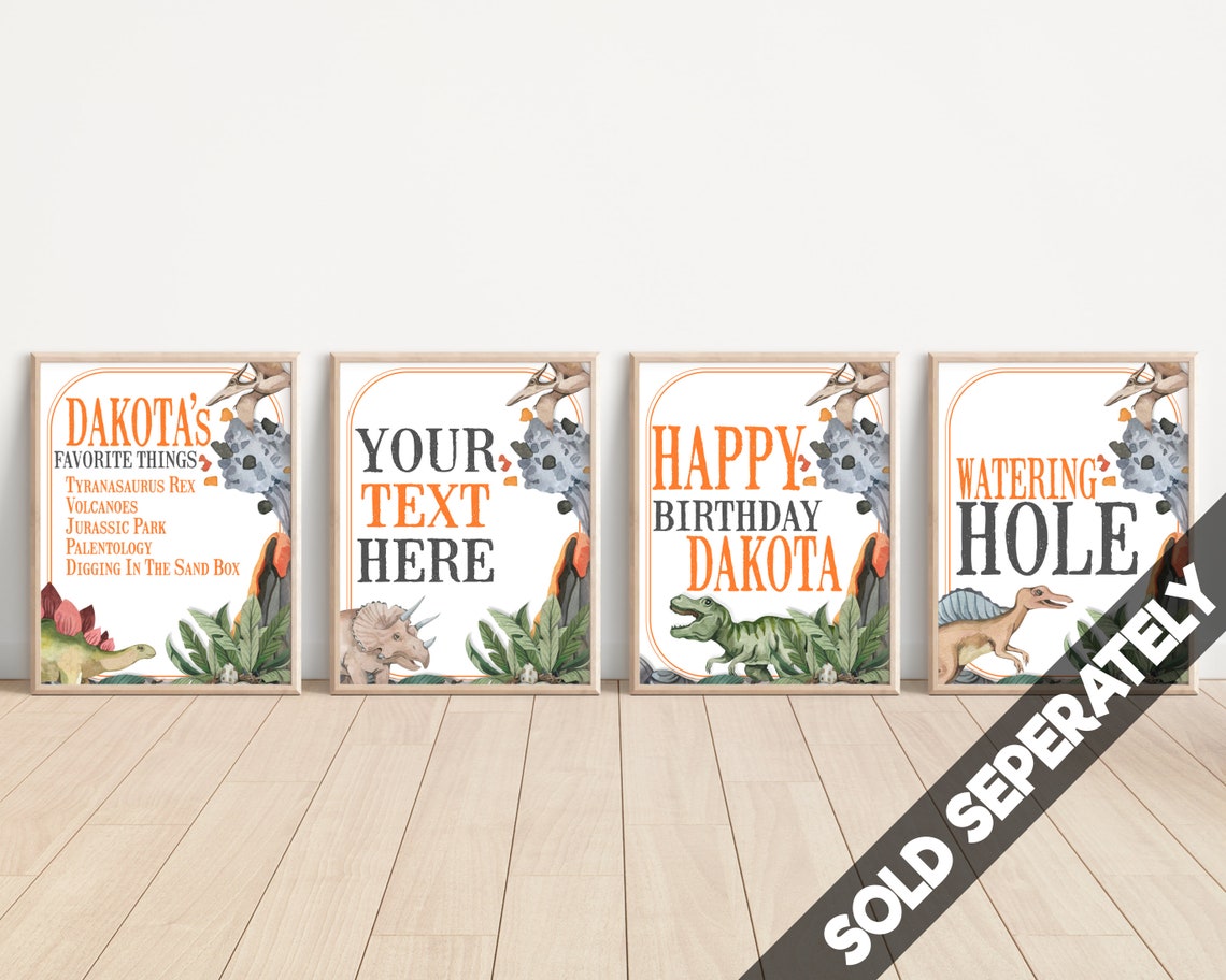 Editable Dinosaur Party Poster, Welcome Sign, Dinosaur Birthday ...
