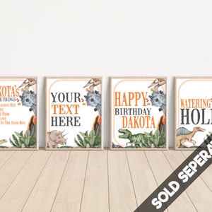 Editable Dinosaur Party Poster, Welcome Sign, Dinosaur Birthday ...