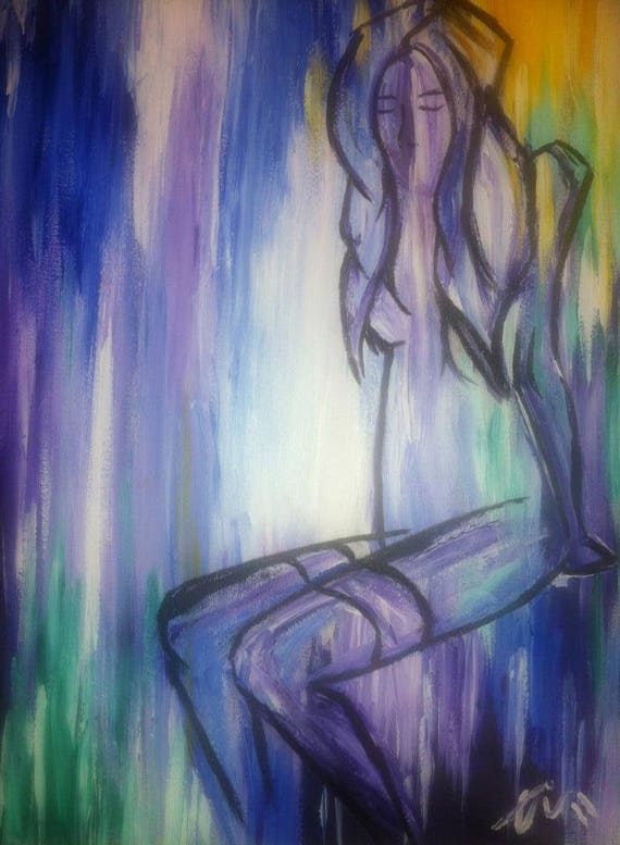 Hidden Woman Acrylic Painting on Canvas | Etsy
