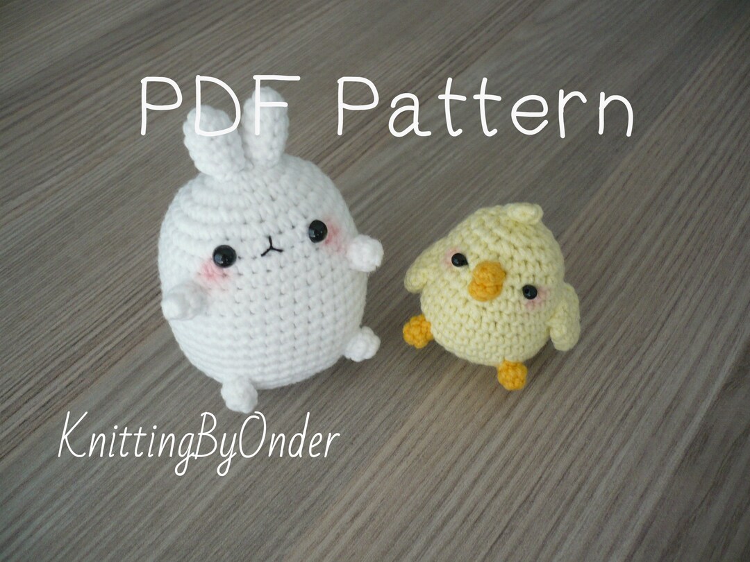 PDF Pattern Molang & Piu Piu Crochet Pattern Amigurumi Stuffed Toys ...