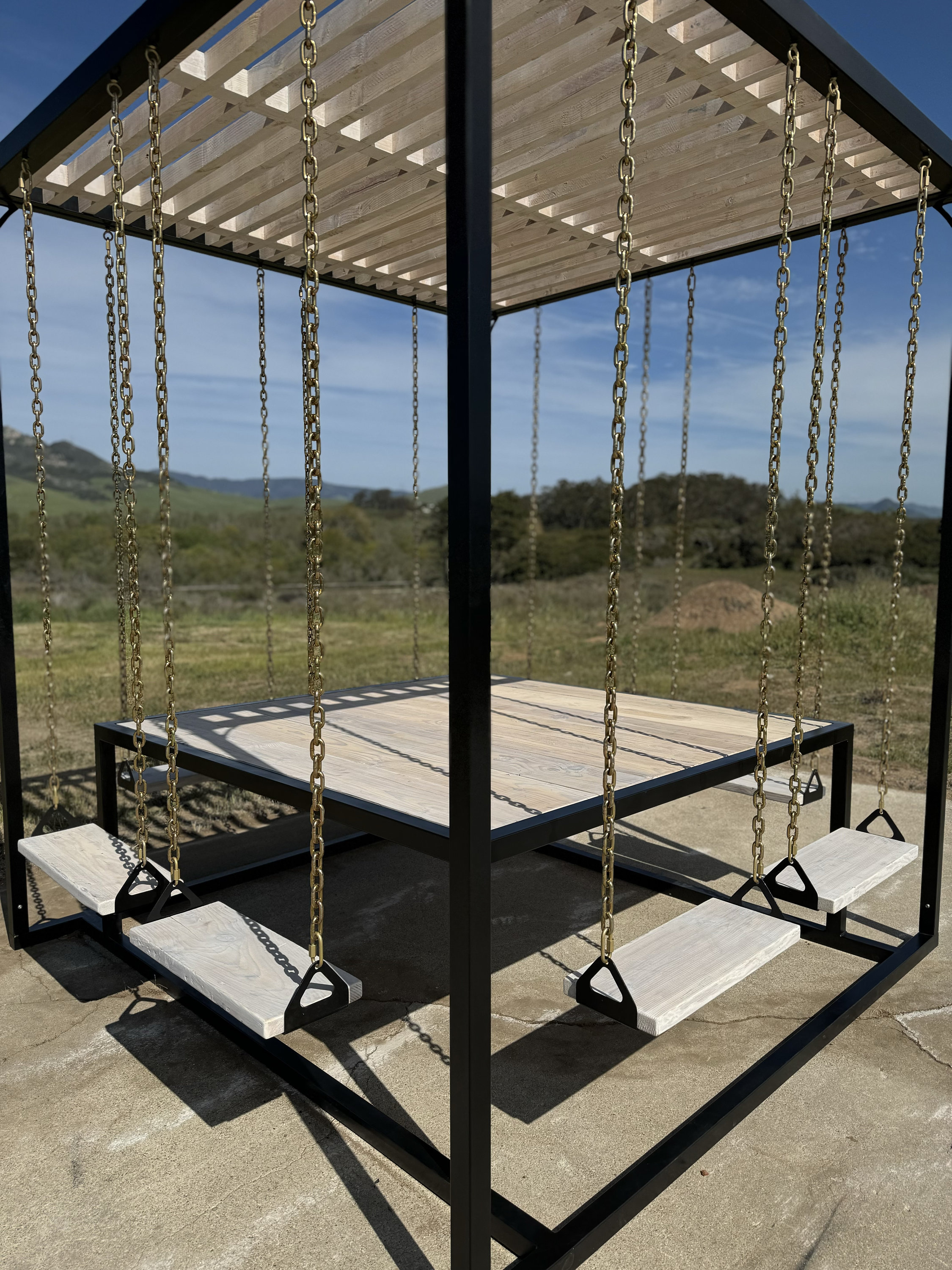 Custom Metal Swing Table 8 Seater / Patio / Table / Indoor Outdoor Use ...