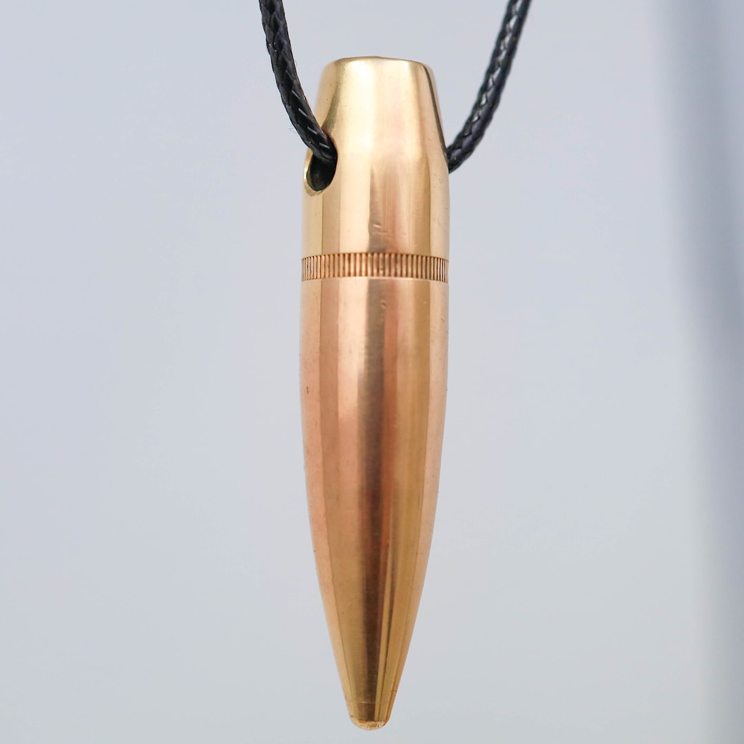Manly Necklace | Real 50 Cal Bullet Pendant | Mens Fashionable Solid ...