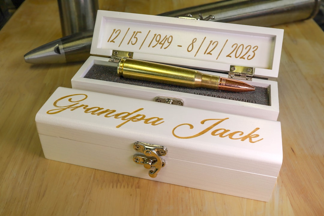 Bullet Urns for Human Ashes | Manly Dad Cremation Urn Set | 50 Cal ...