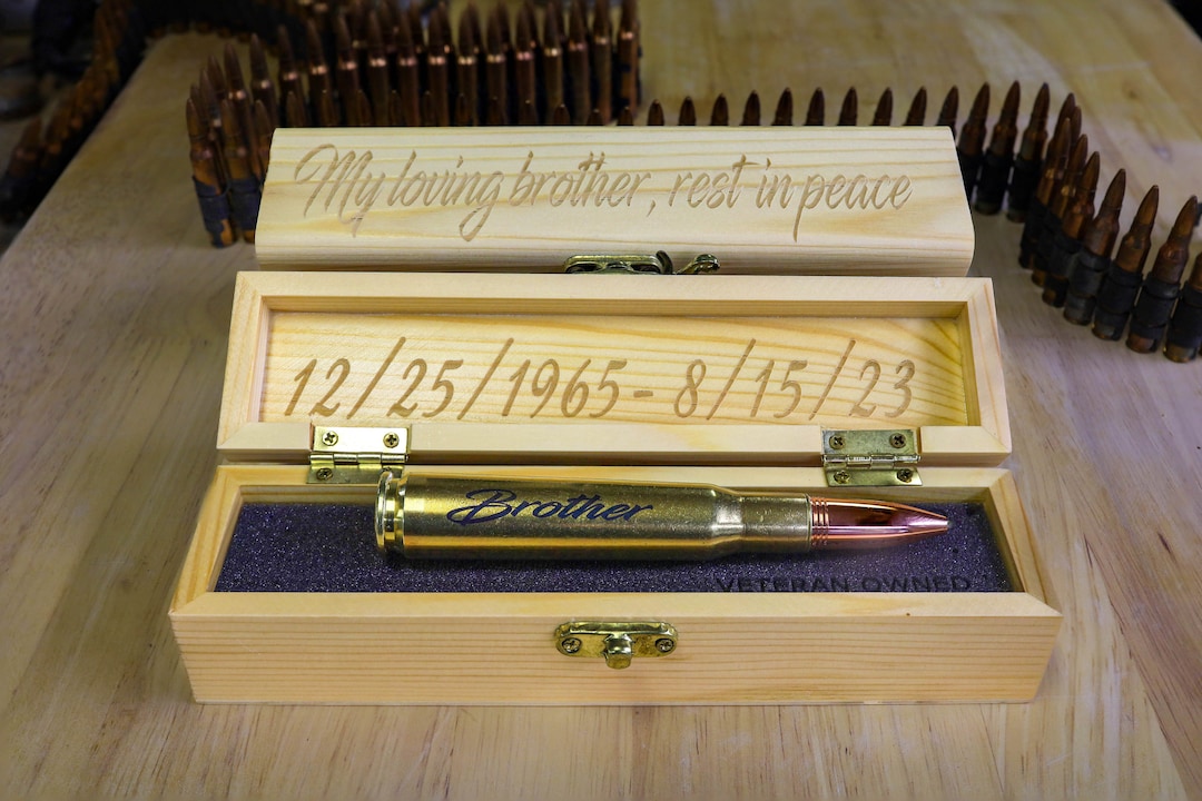 Bullet Urn Custom Adult Remembrance Cremation Urn | Engraved Urn Box ...