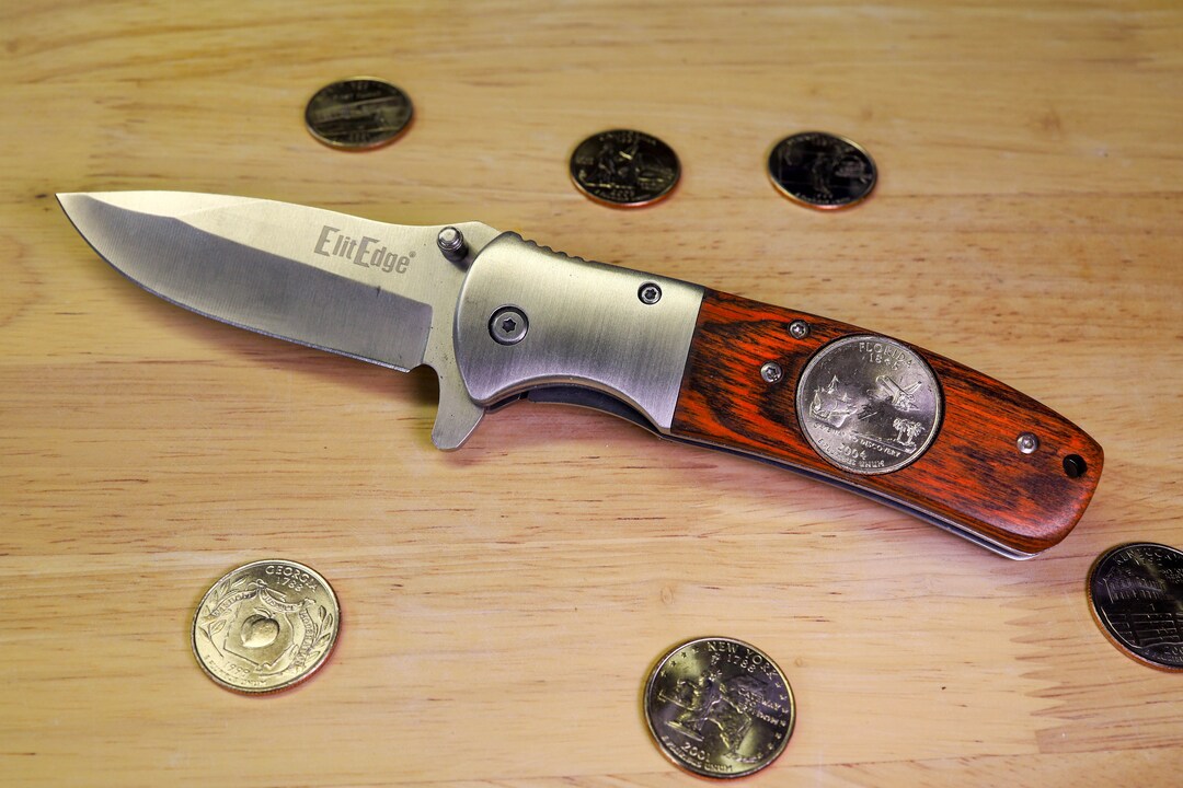 Florida State Coin Pocket Knife | Engraved Personalized Presentation ...