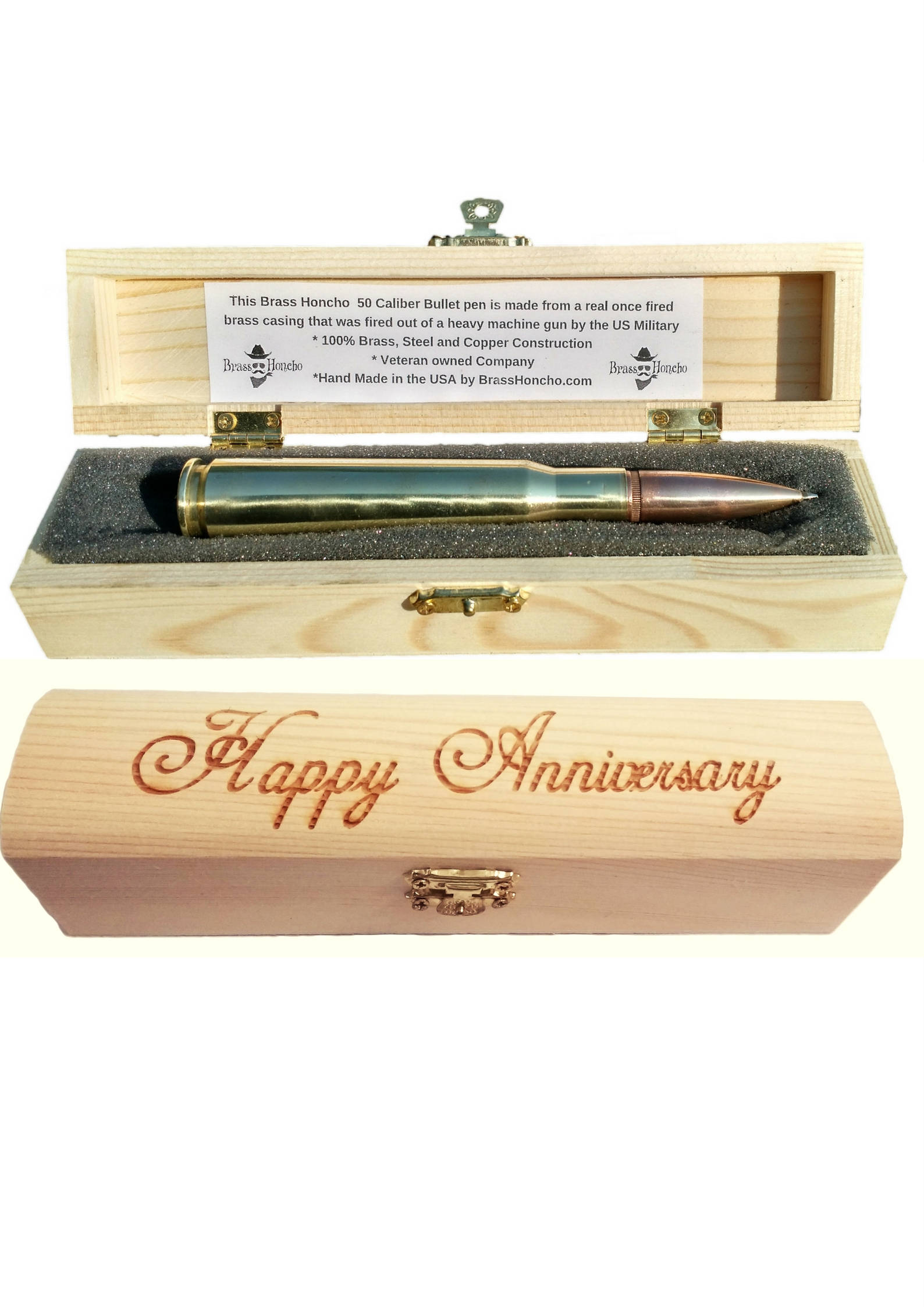 7th Anniversary Gift for Men Bullet Pen & Engraved Gift Box | Etsy