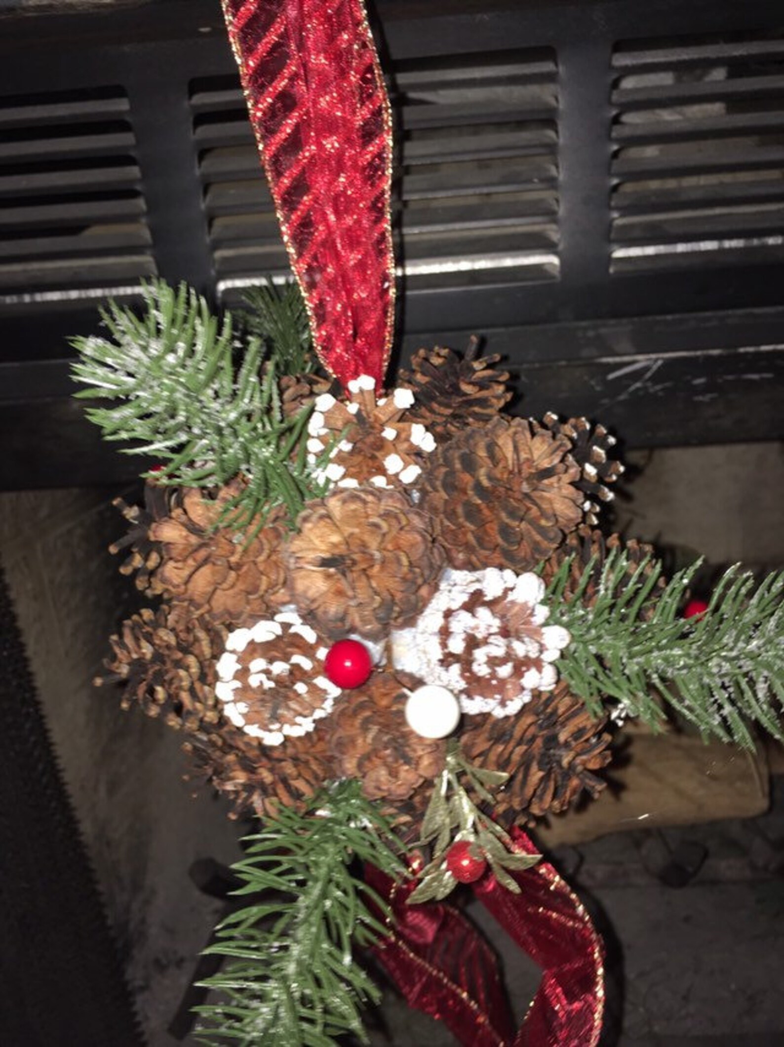 Pine Cone Kissing Ball, Winter Decor, Chistmas Decoration, Christmas ...