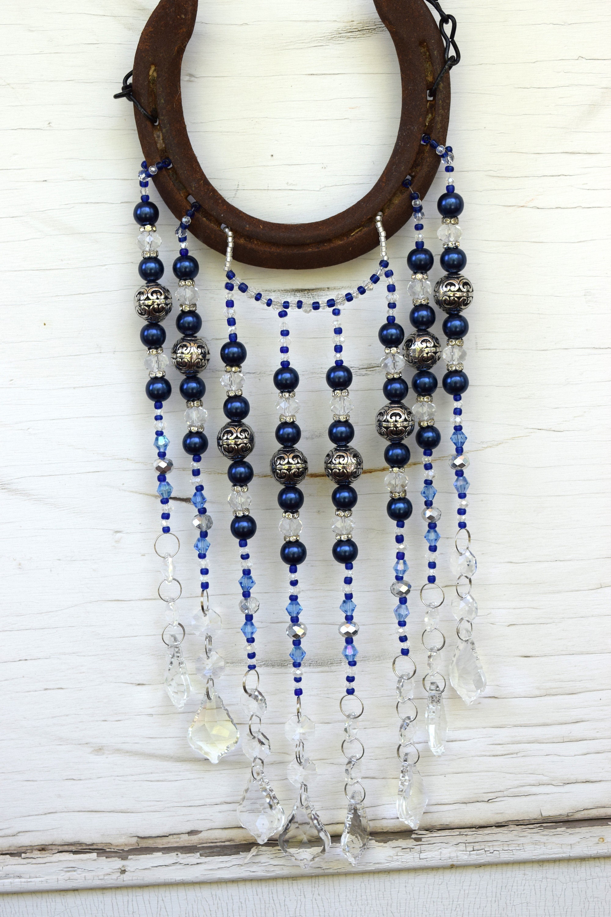 Horseshoe Sun Catcher, Rainbow Sun Catcher, Garden Art, Yard Decor - Etsy